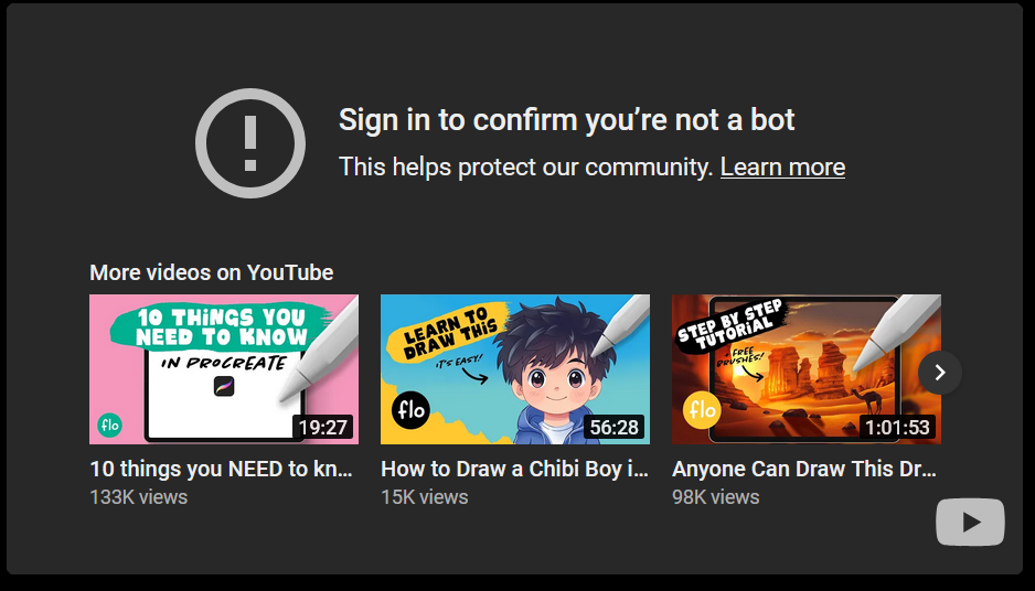 Sign in to confirm you're not a bot message | Flo Community