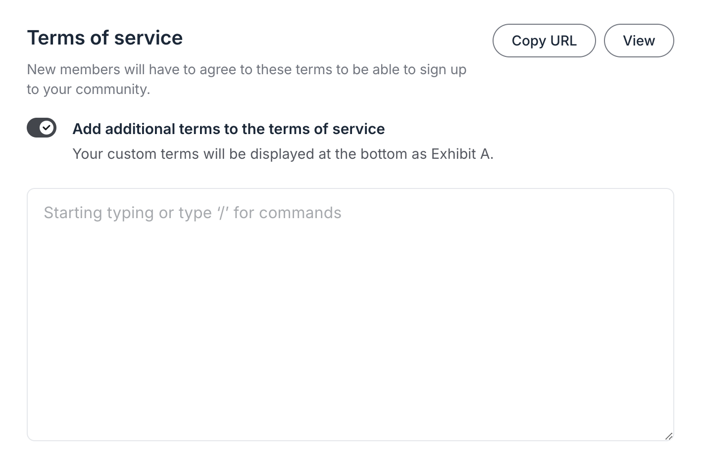 Manage custom terms of service and privacy policy for your community | Circle Knowledge Base
