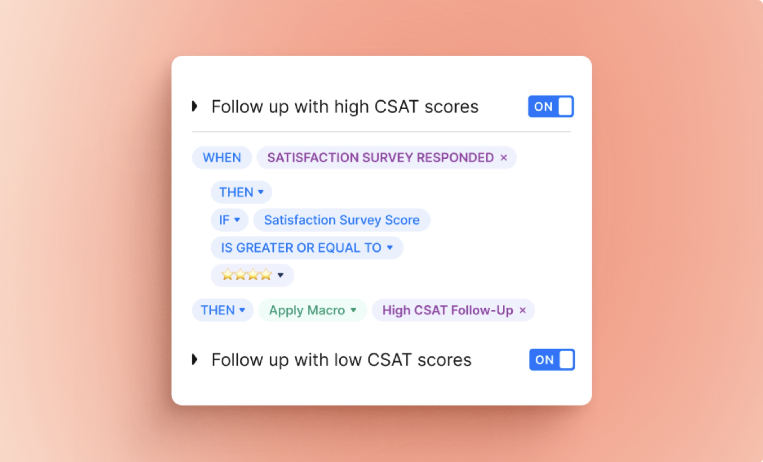 Tips & Tricks: Automate CSAT Follow-Ups with Rules & Macros | Gorgias