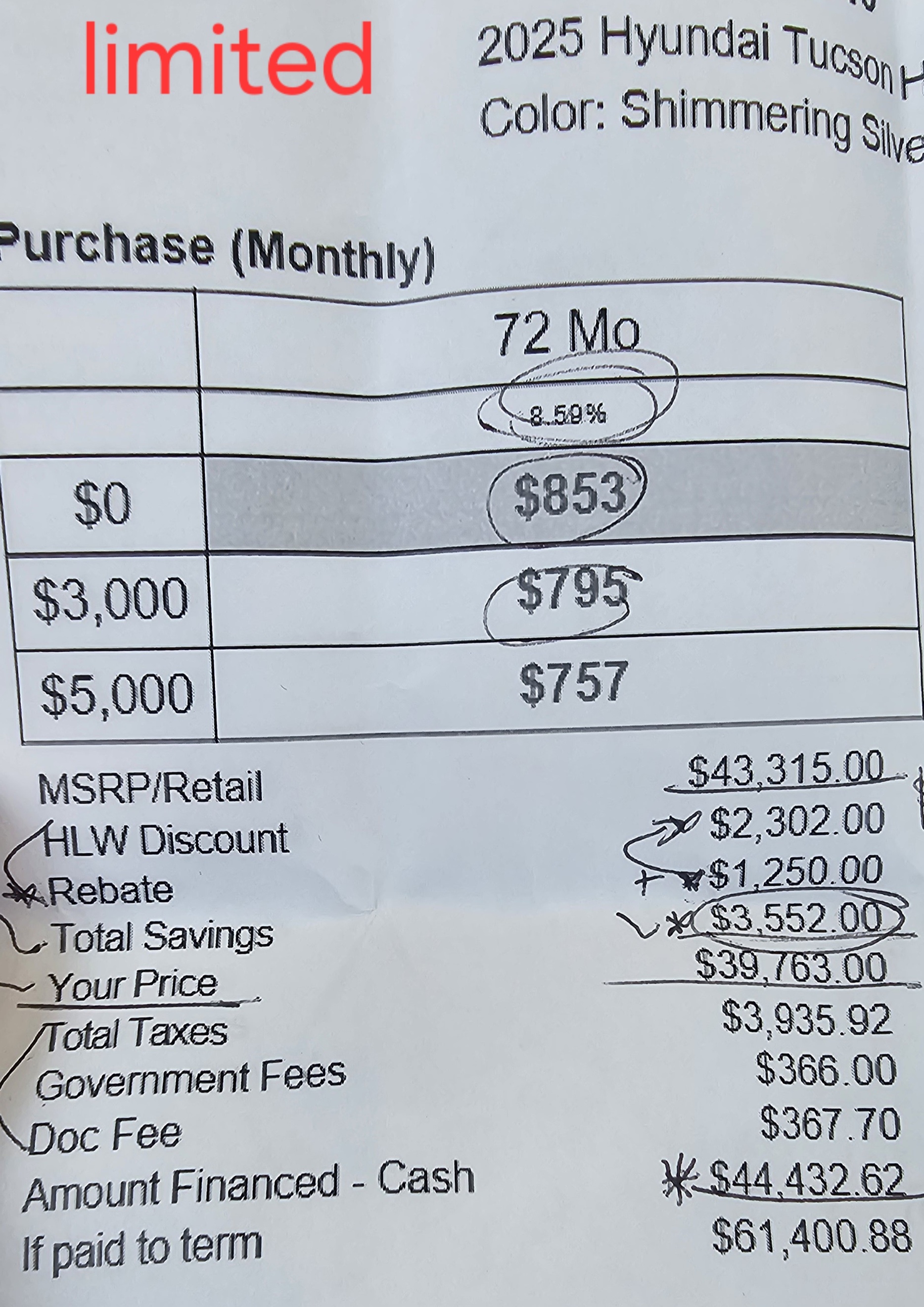 First time car buyer, need advice on this OTD price on the 2025 Hyundai ...