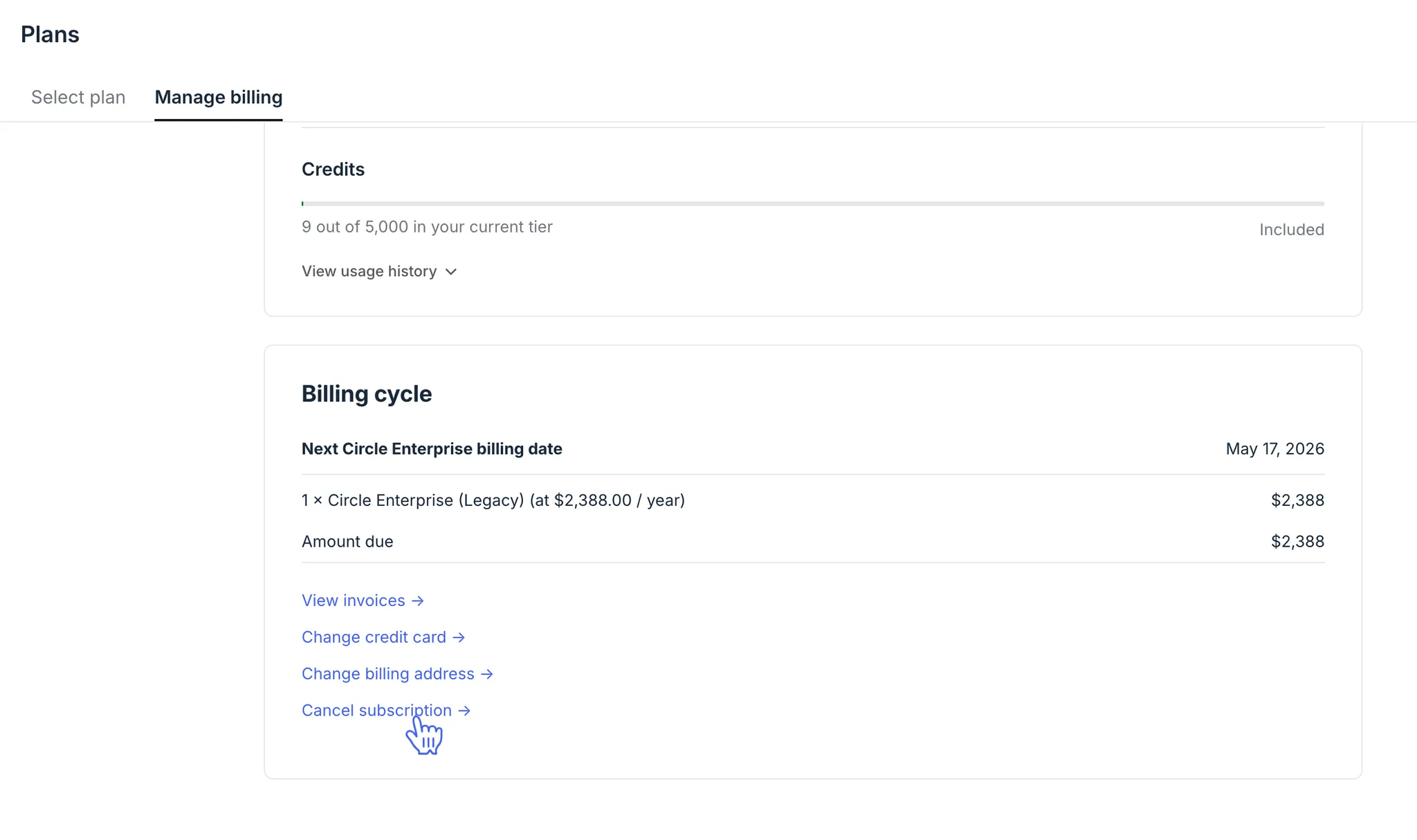 Canceling your community plan | Circle Knowledge Base