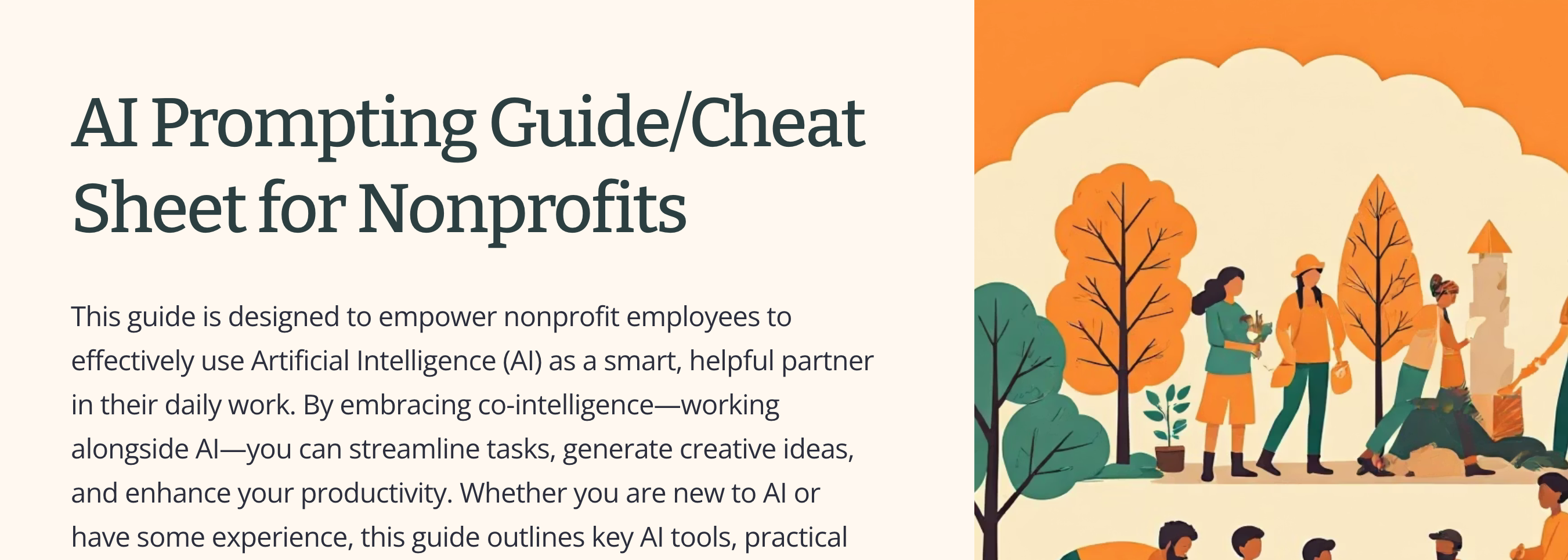 AI Prompting Guide/Cheat Sheet for Nonprofits | The Good Collective