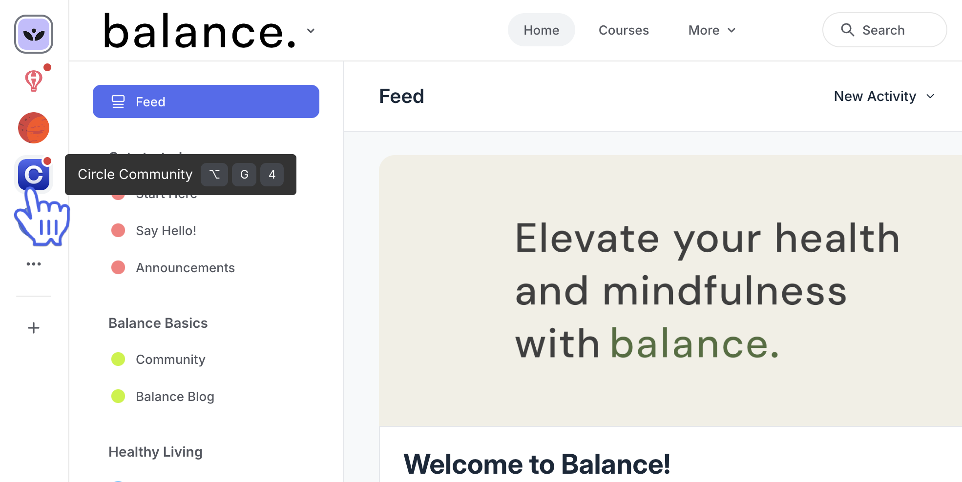Get to know the community switcher | Circle Knowledge Base