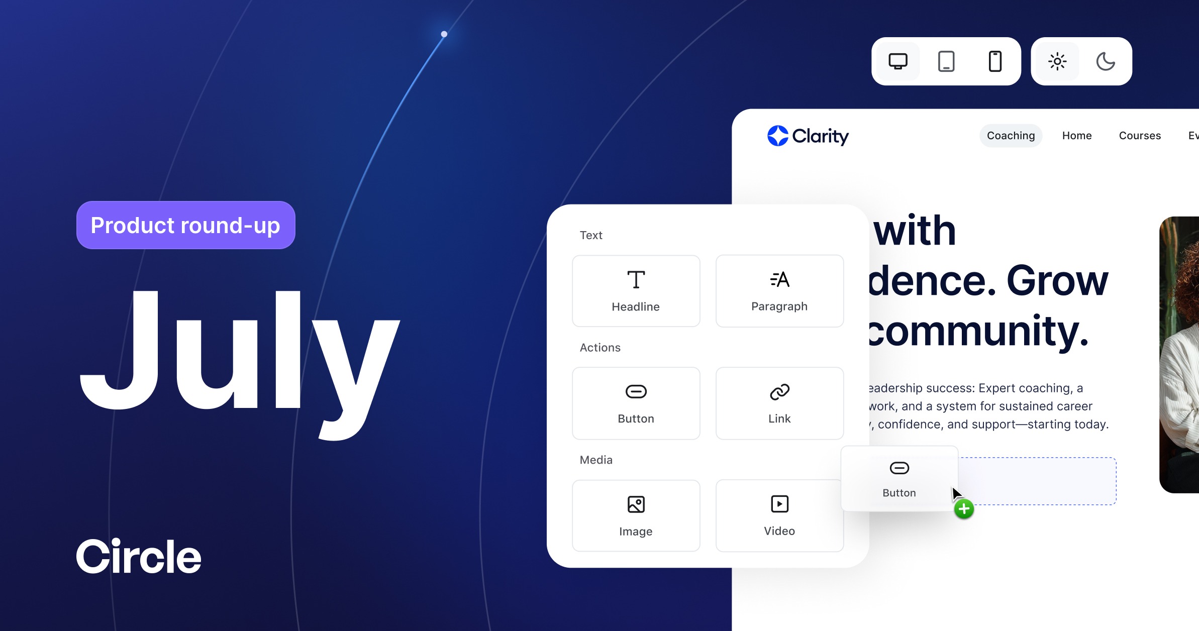 July release: Introducing Website Builder, AI Workflows, and more | Circle Community