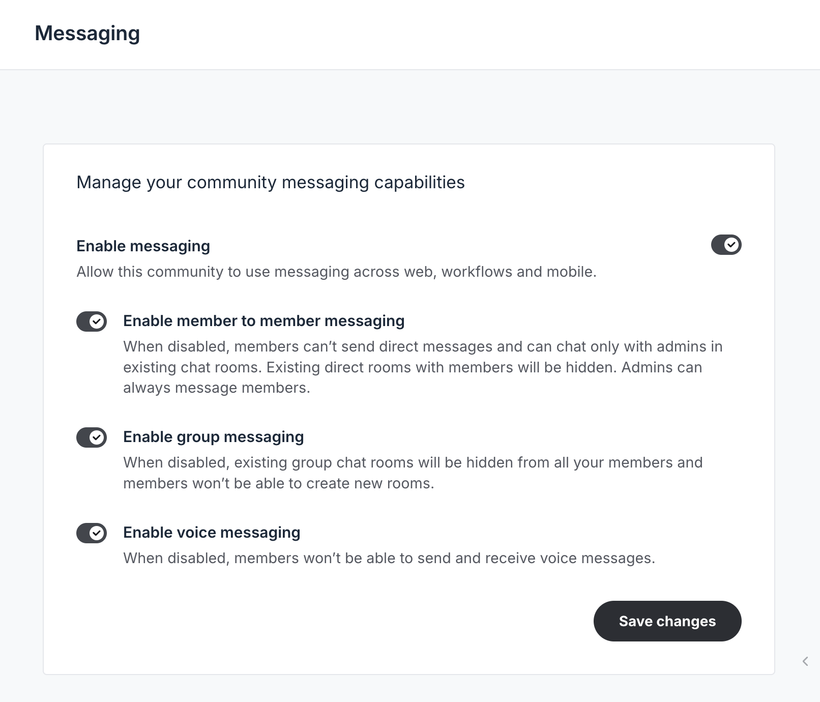 Understanding and managing messaging settings within your community ...