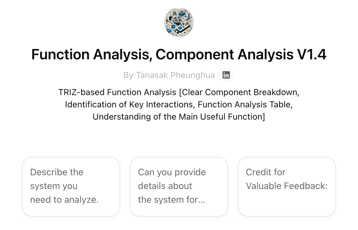 Function & Component Analysis Framework – V1.4 Released | TRIZ Mastery Hub