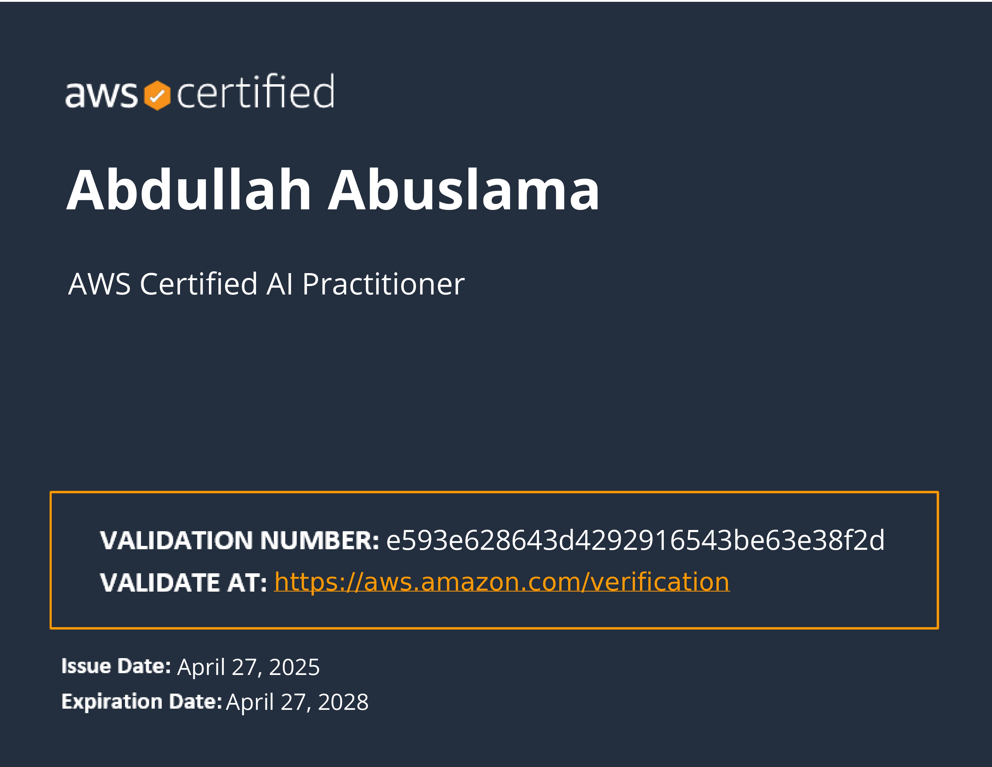 AWS Certified AI Practitioner🎖️ | Manara