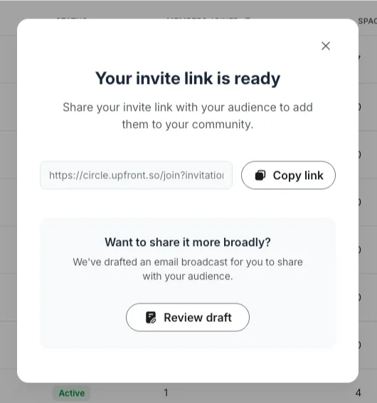 Set up an invite link | Circle Knowledge Base