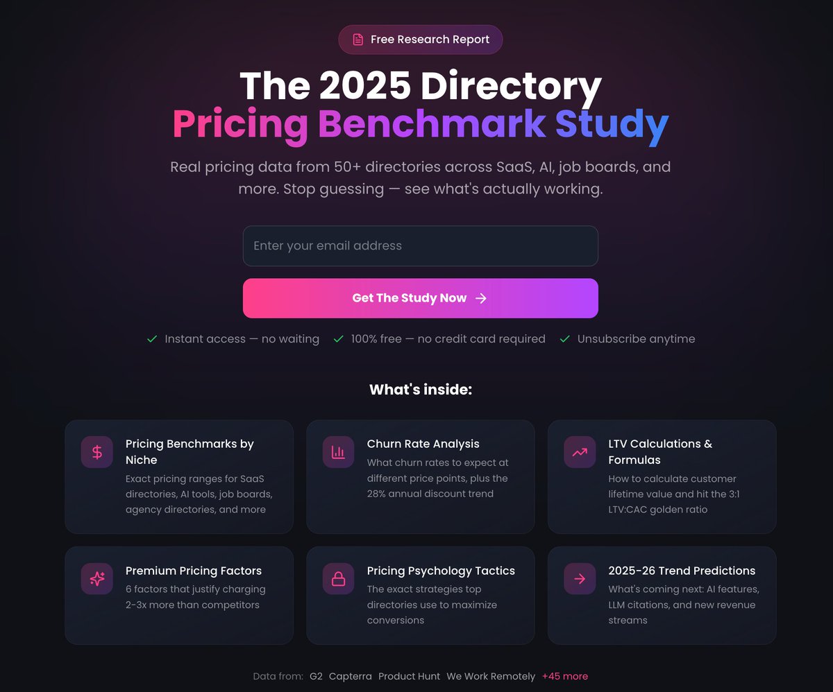 Comprehensive Study of 2025 Directory Pricing Benchmark | Ship Your ...