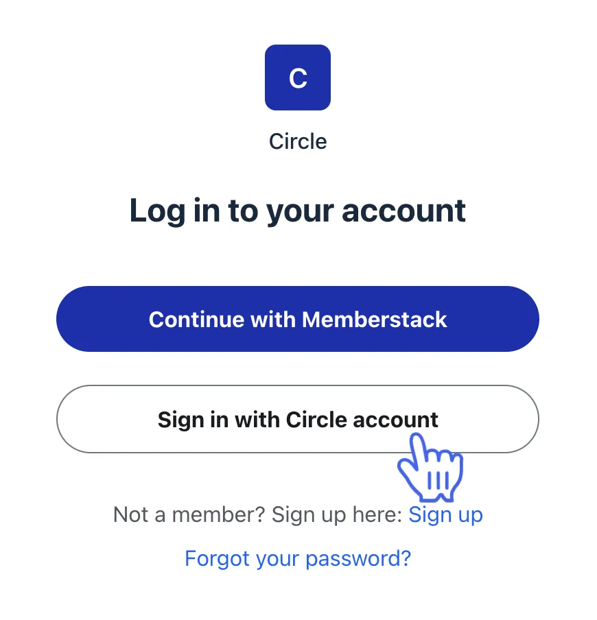 Signing in to your Circle admin account | Circle Help