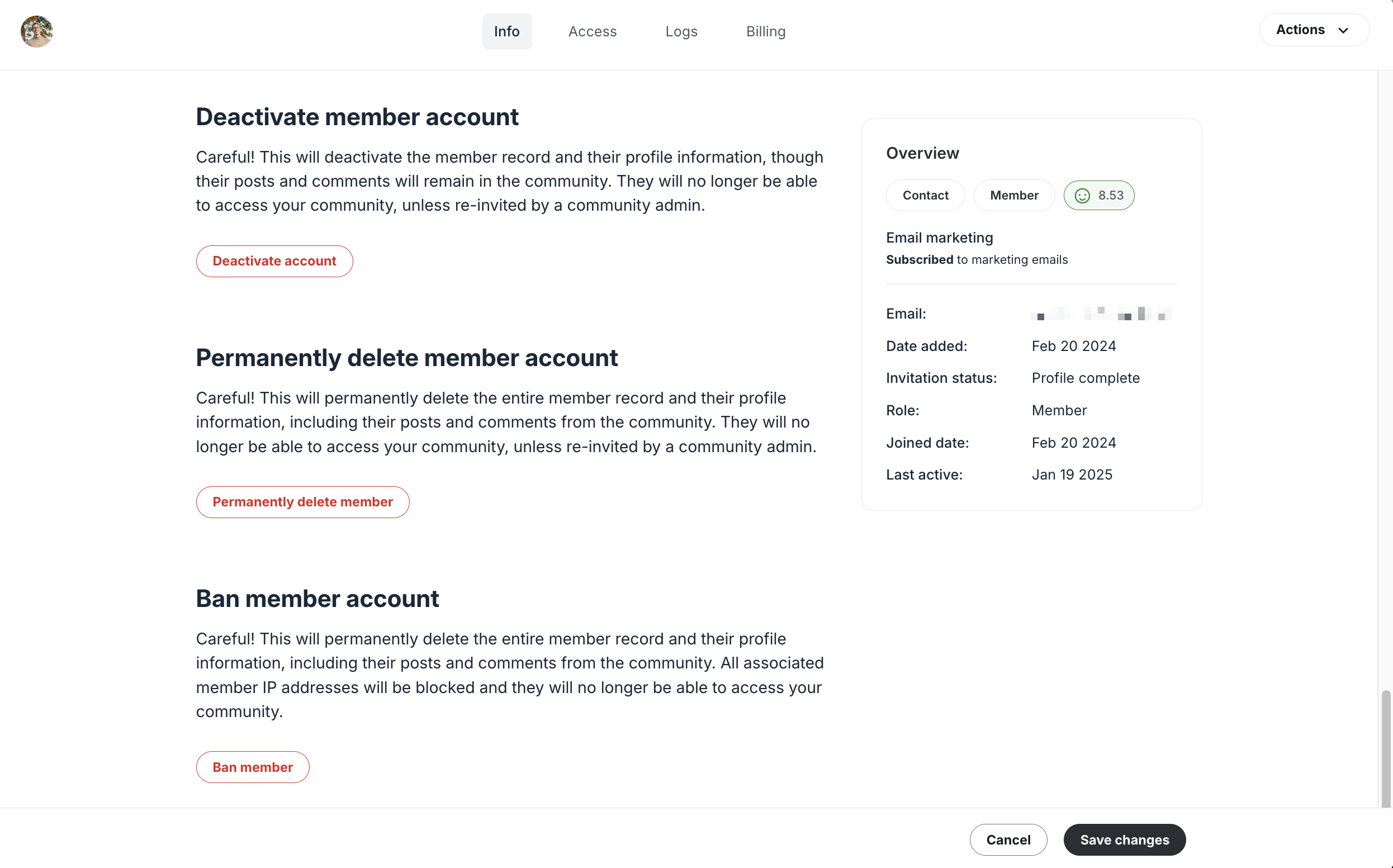 Deactivate, delete, or ban members | Circle Knowledge Base