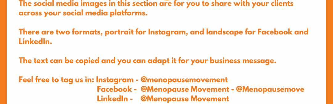 Social Media Posts | Menopause Movement