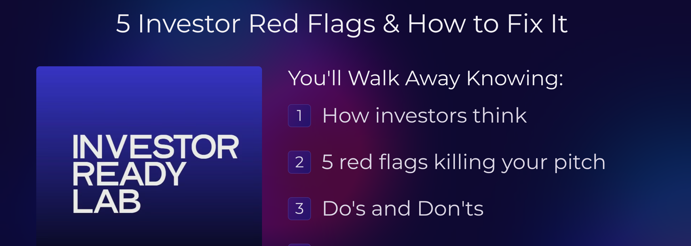 5 Reasons Investors Say No and How to Fix It | 4WARD