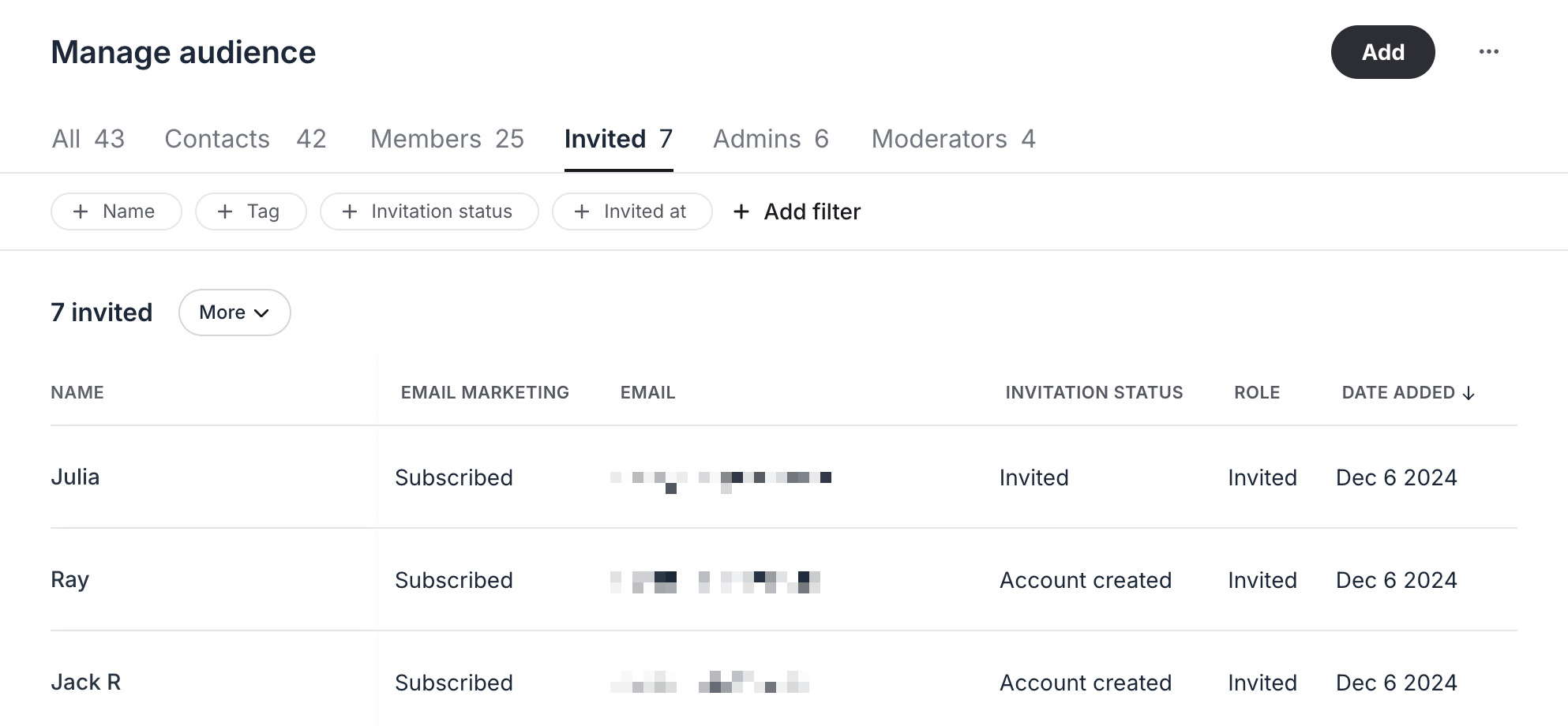 Understanding invited members | Circle Knowledge Base
