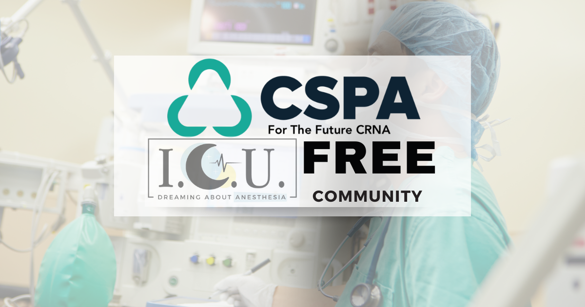 ICU Dreaming About Anesthesia | Your Source For CRNA School Prep | CRNA ...