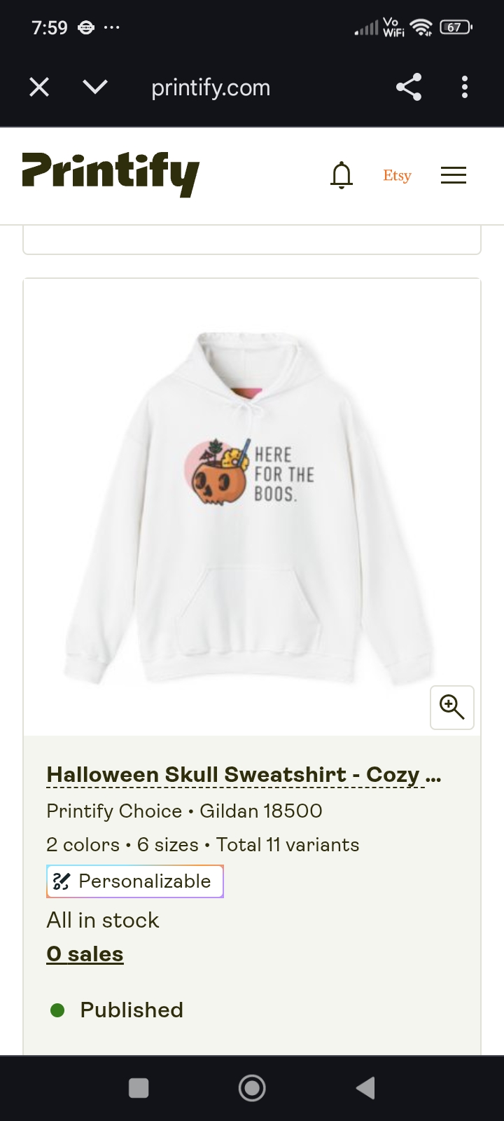 New design at hoodie | Printify Sellers Club