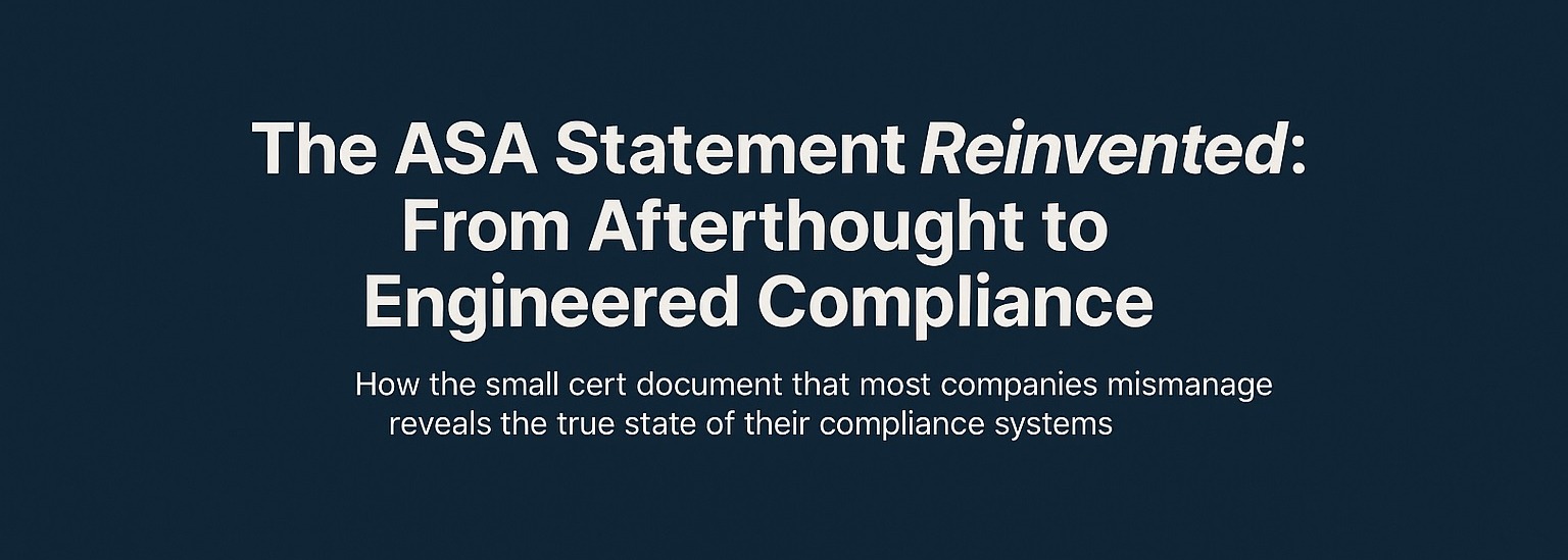The ASA Statement Reinvented: From Afterthought to Engineered ...