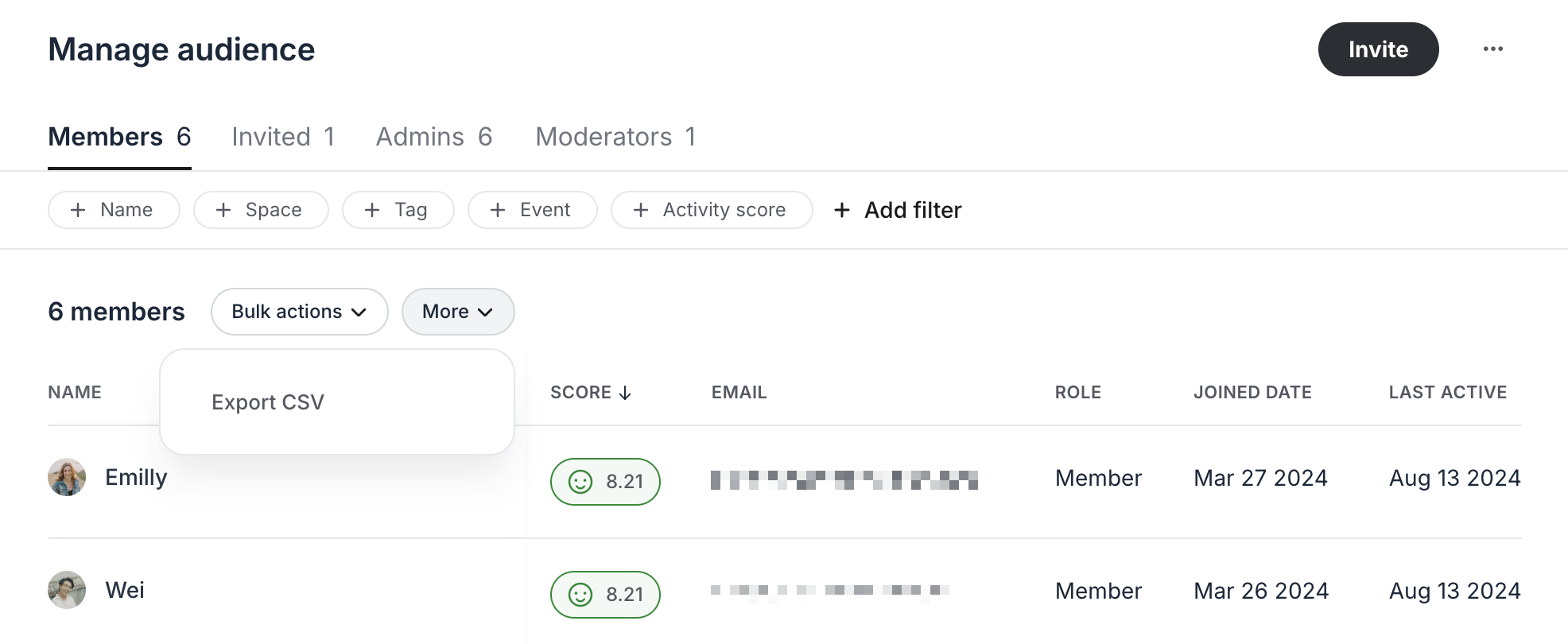 Export a CSV of your members | Circle Knowledge Base