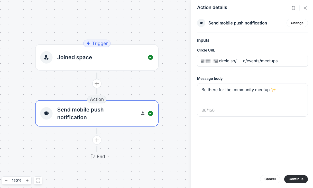 Send custom push notifications to members using workflows | Circle Knowledge Base